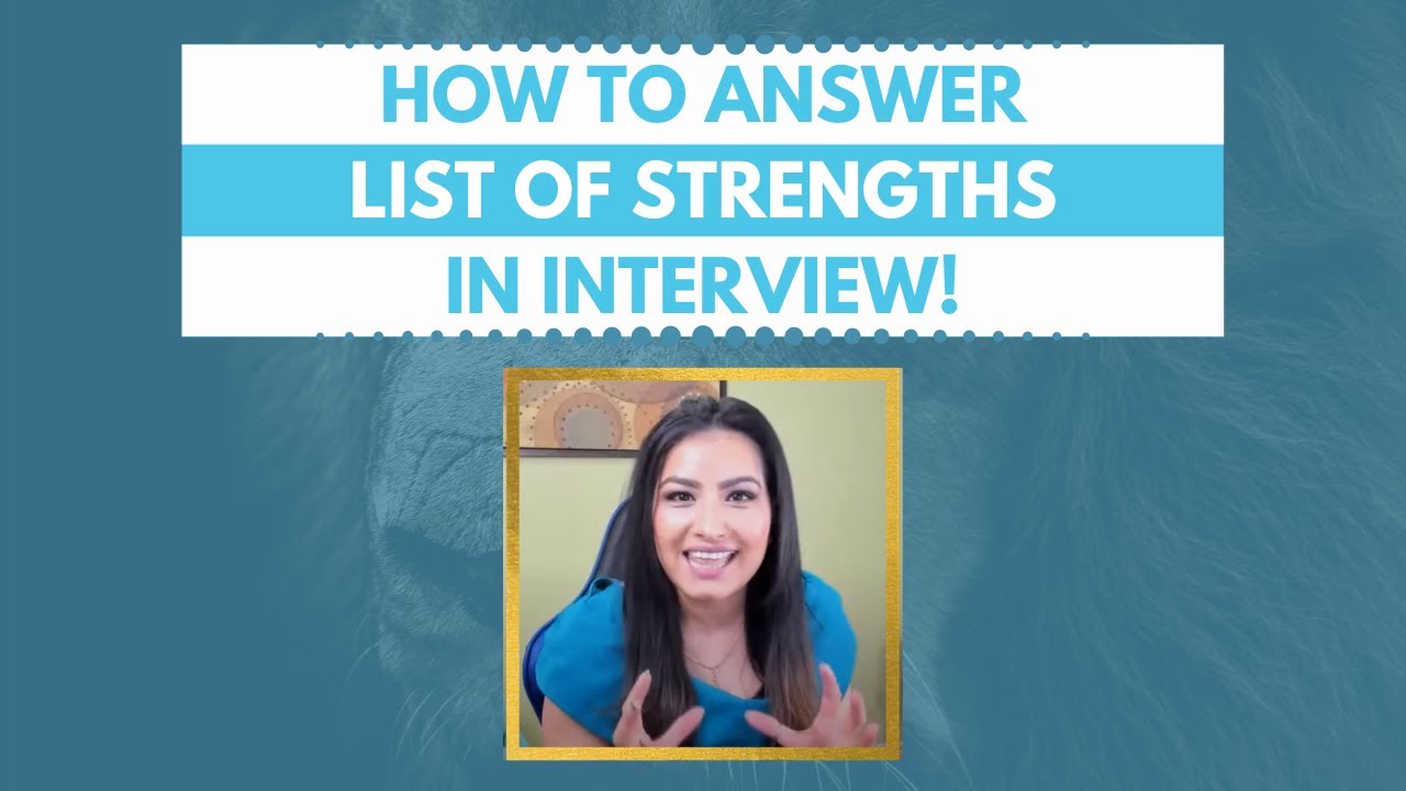 How To Answer "What Is Your Strength?" - Sample - YouTube