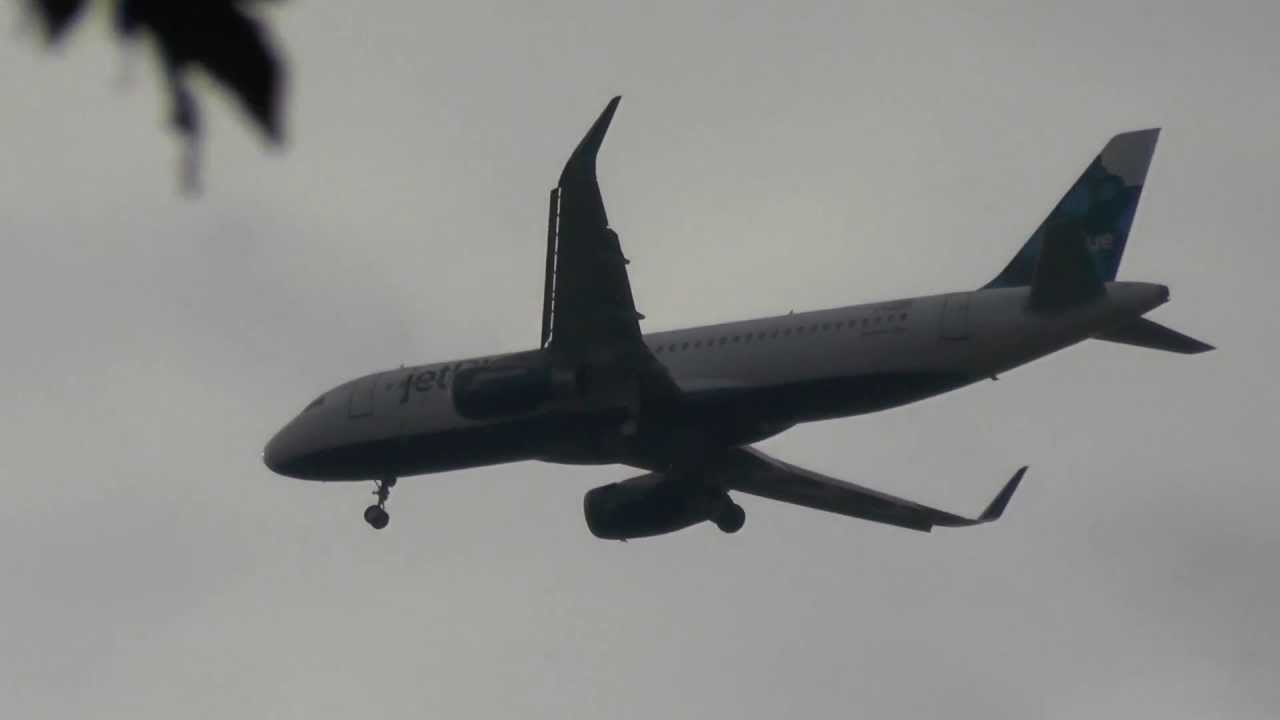 Airbus A320 JetBlue sharklets N834JB landing approach Hamburg ...