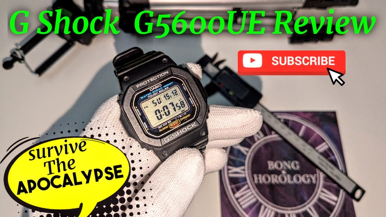 G Shock G5600UE Tough Solar Watch Review- with Voiceover (Video on ...
