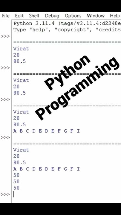 Python programming shorts - YouTube