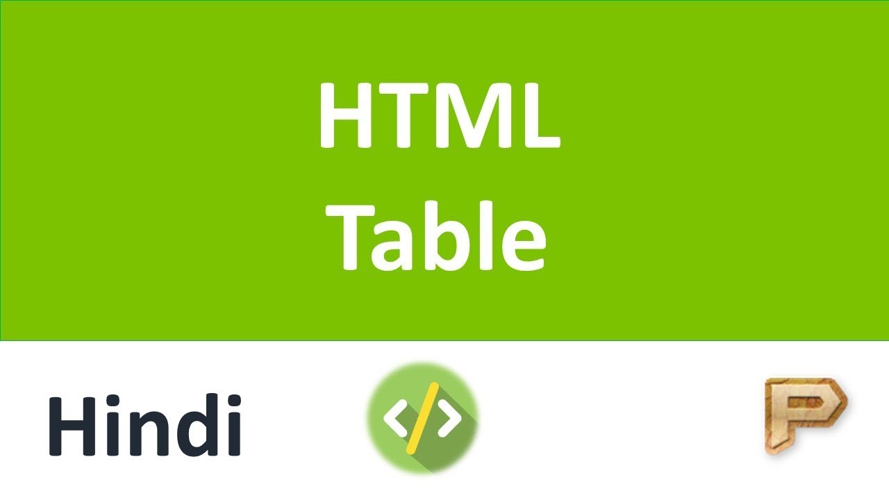 HTML Table Hindi YouTube html-table-hindi-youtube