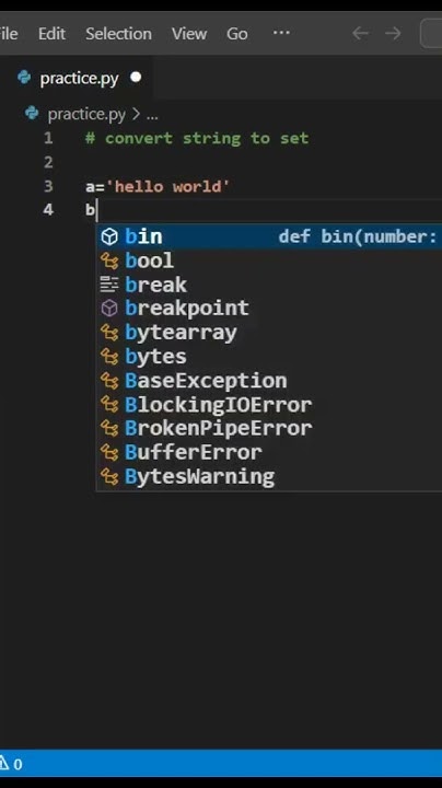 How Convert String To Set 😶😯python Coding Pythonprogramming Code