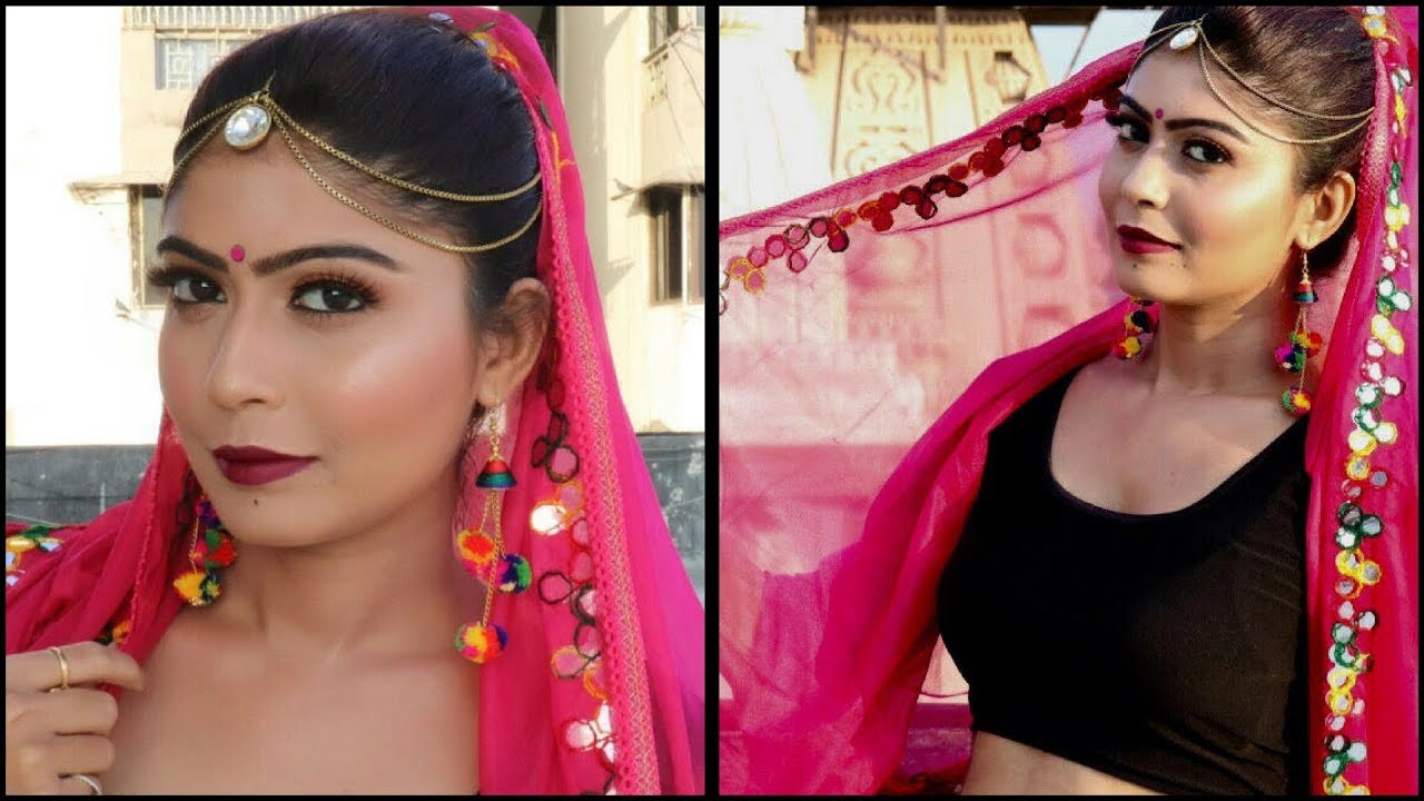Navratri/Garba makeup tutorial step by step | Indian makeup Look ...