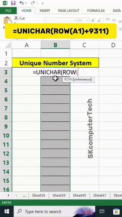 How To Write Unique Numbers In MS Excel | UNICHAR Function | Excel Tips and Tricks # ...