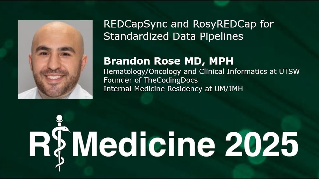 REDCapSync and RosyREDCap for standardized data pipelines and exploratory data analysis - YouTube