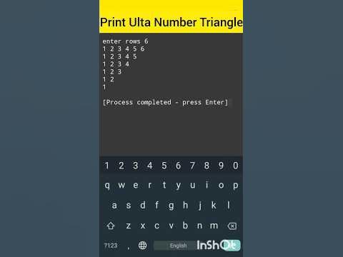 Write a Program to Print Pattern (Ulta Number Triangle) in C - YouTube