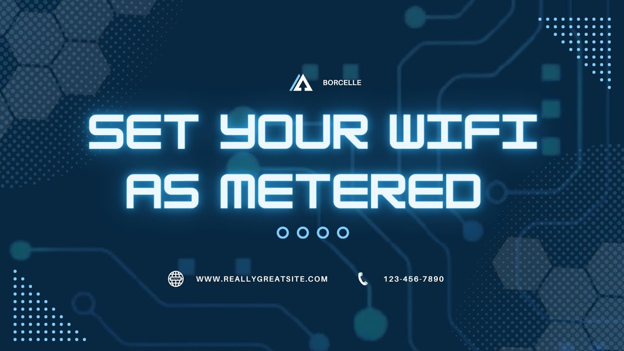 How to set your wifi as metered connection - YouTube