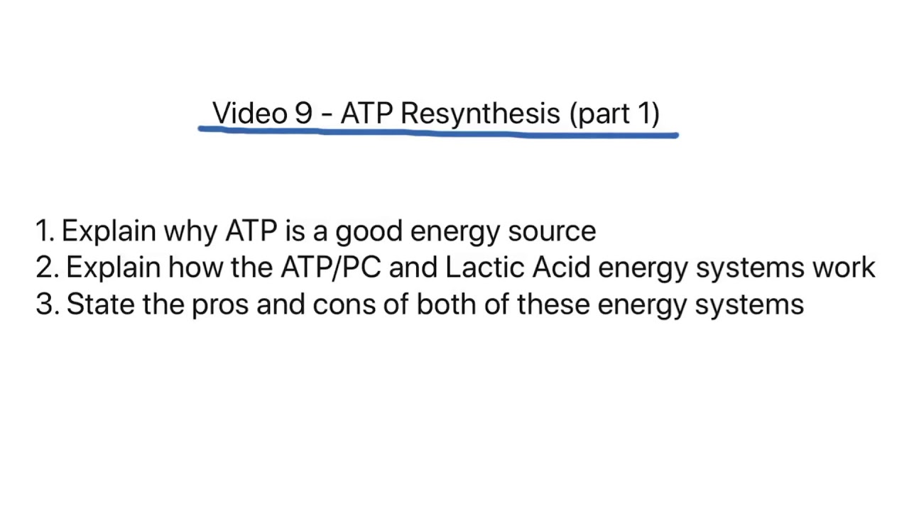 OCR A Level PE - ATP Resynthesis Part 1 - YouTube