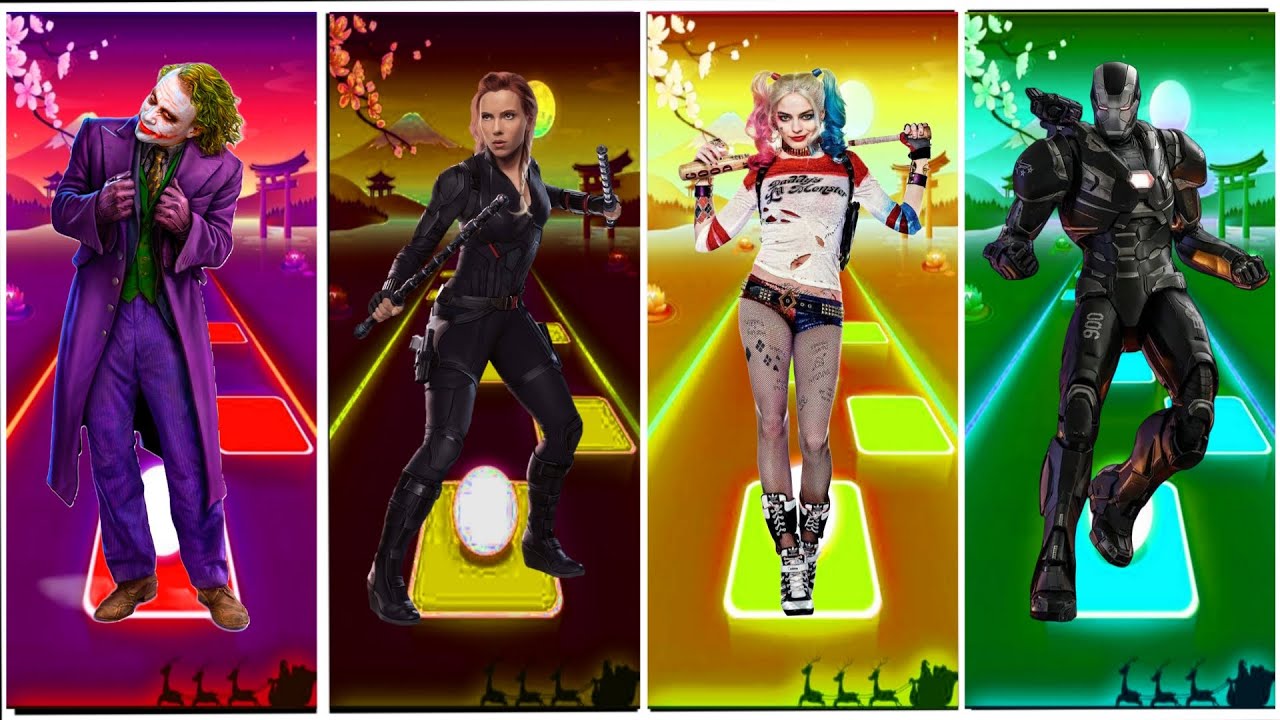 Joker VS Black Widow VS Harley Quinn VS War Machine SUPER dance battle ...