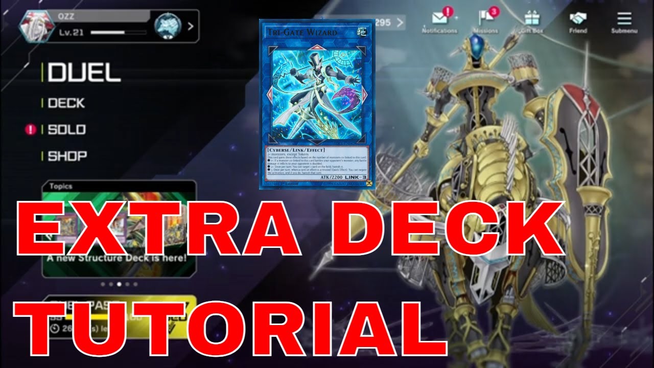 MASTER DUEL TUTORIAL | EXTRA DECK CARDS - YouTube