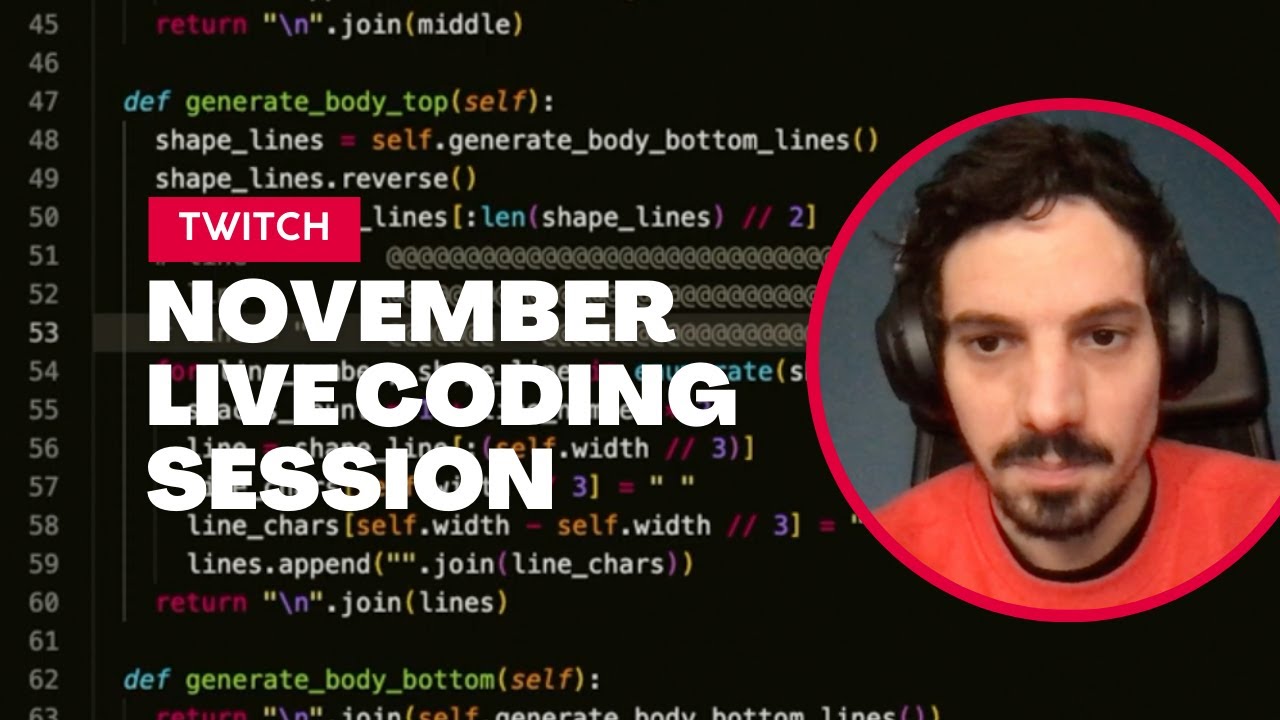 Twitch November Live Coding Session Youtube 2580