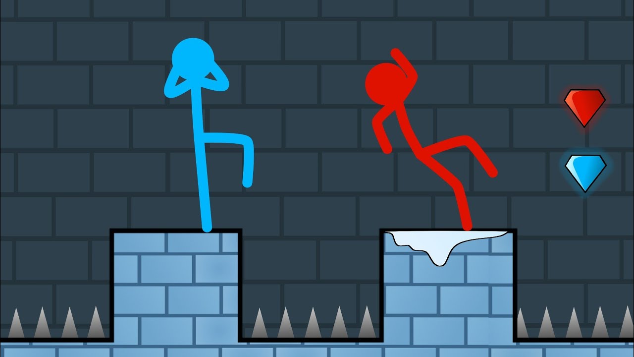 Red and Blue , Stickman Animation - ( Ice Place Parkour ) - YouTube