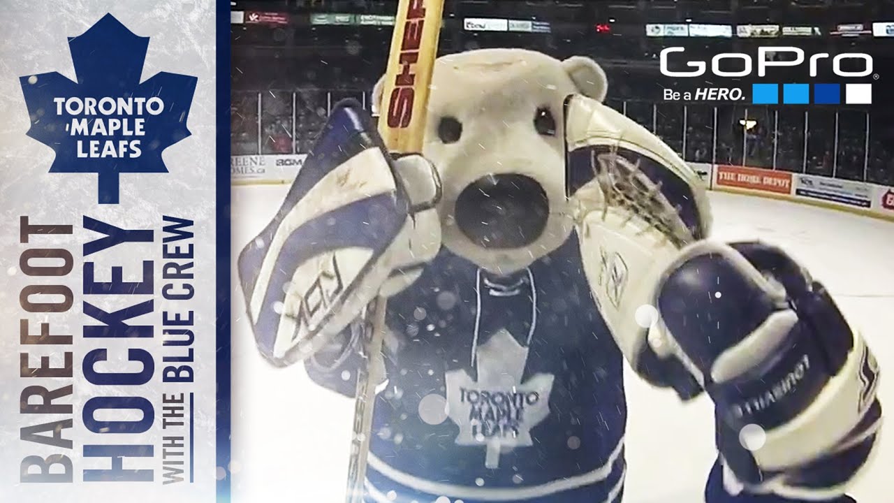 TORONTO MAPLE LEAFS // GoPro Barefoot Hockey with the Blue Crew - YouTube