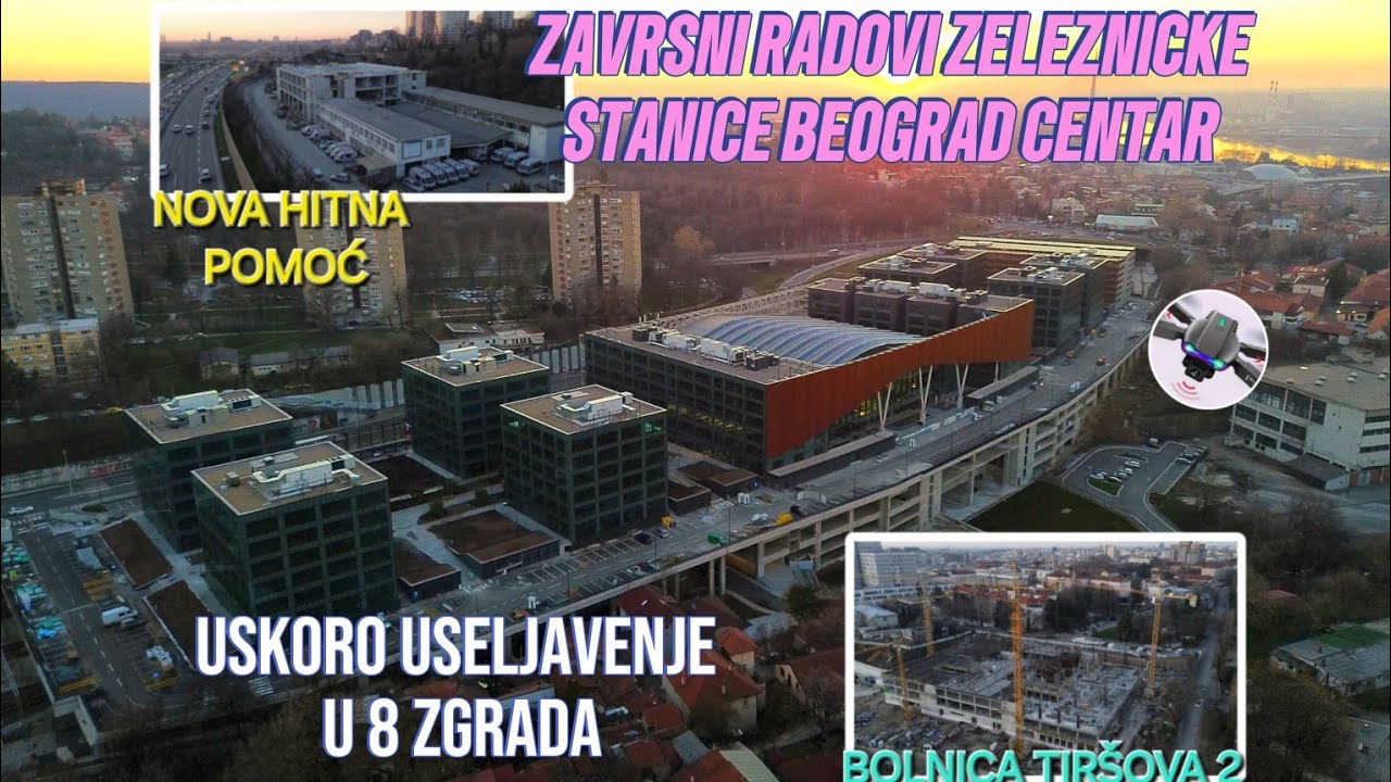 Beograd Žel.stanica Prokop završni radovi gradilišta,Hitna-Tiršova 2 ...