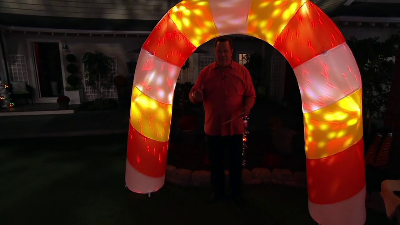 Hay & Harvest 8' Candy Corn Inflatable Arch with Light Show ...