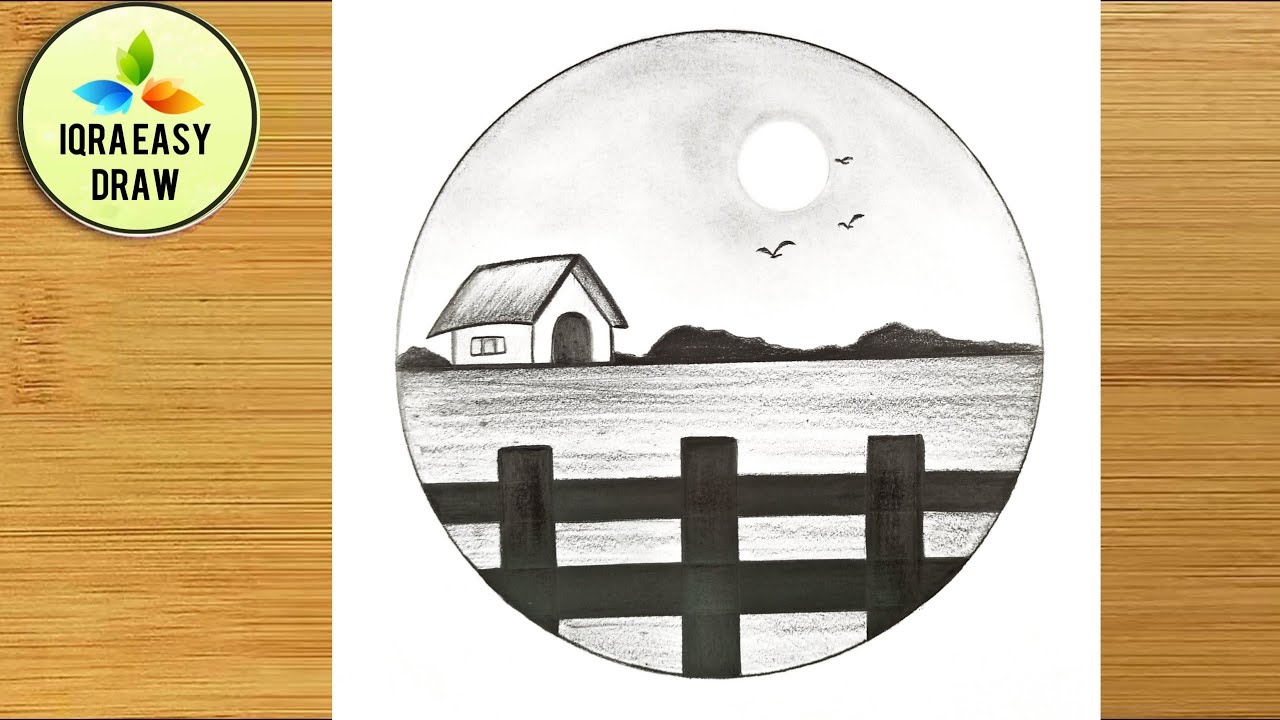 Easy Circle Drawing for beginners | Easy Circle Scenery Drawing ...