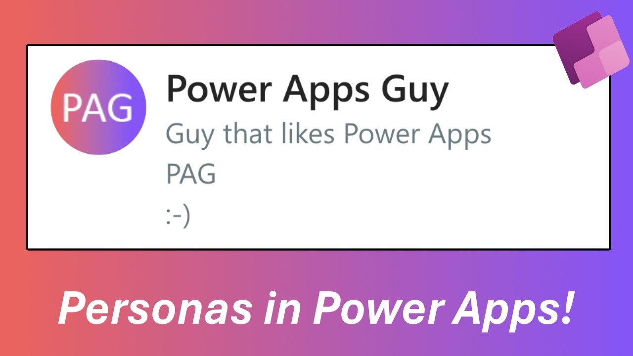 Power Apps Modern Persona Control using Fluent 2 Design | Fluent 2 ...