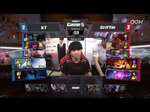 KT vs GRF Game 5 | LCK Summer 2018 Playoffs Finals | KT Rolster vs Griffin Game 5 - YouTube