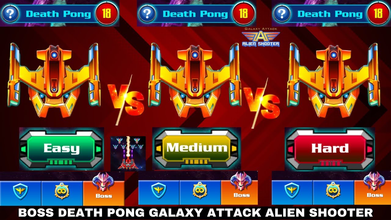 Death Pong Boss Fight All Difficulties – Galaxy Attack Alien Shooter ...