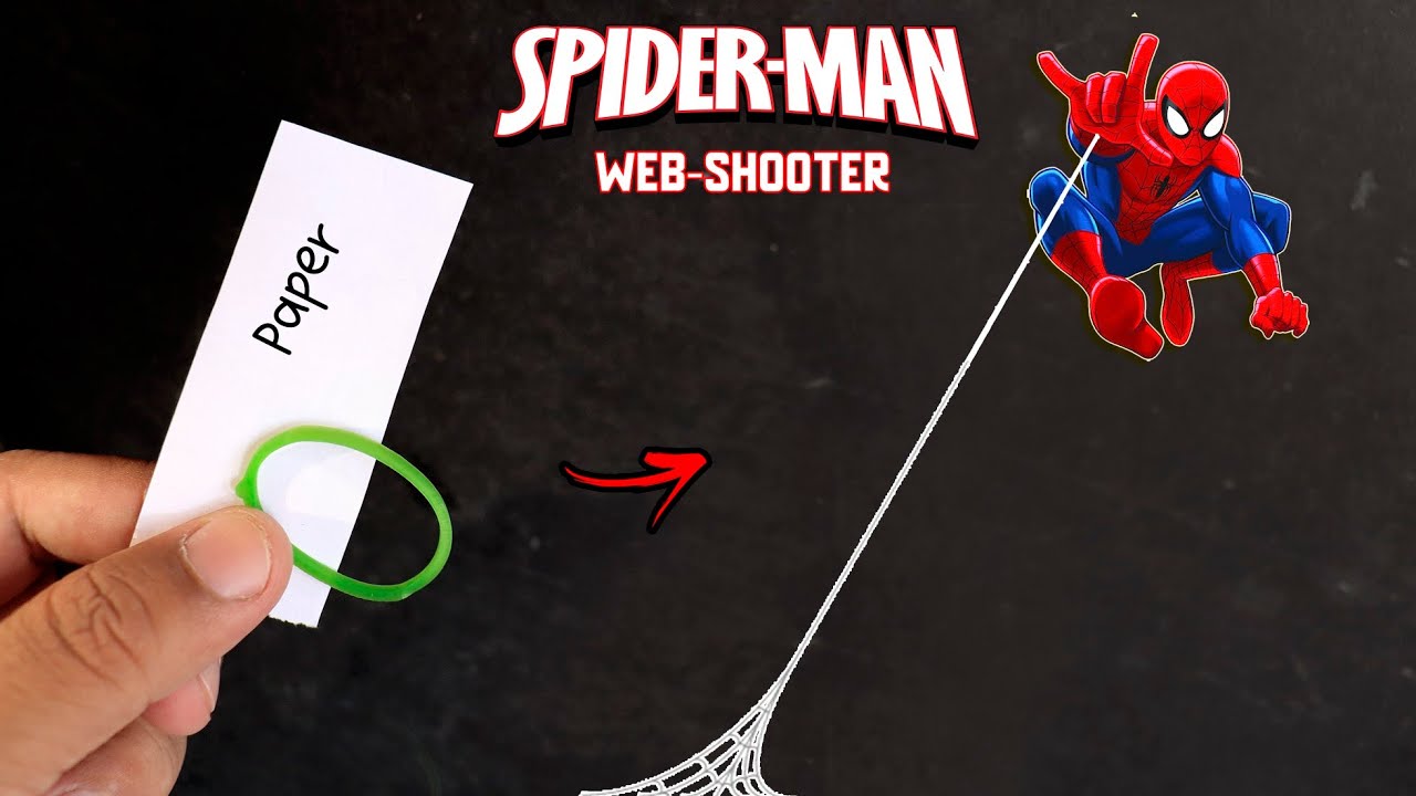 how to make a web-shooter with rubber band | - YouTube