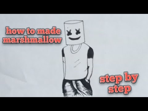 how to draw marshmallow man|very easy pencil drawing| - YouTube