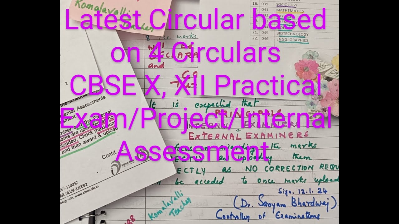 CBSE X XII P Exa/P/IA Latest Cir12.1.24 [Published on 15.1.24]10,30th ...