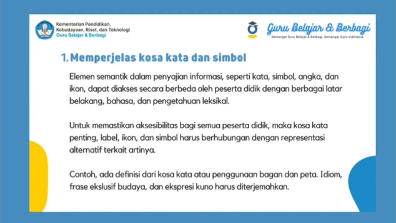 multiple means of representation (prinsip representasi) - YouTube