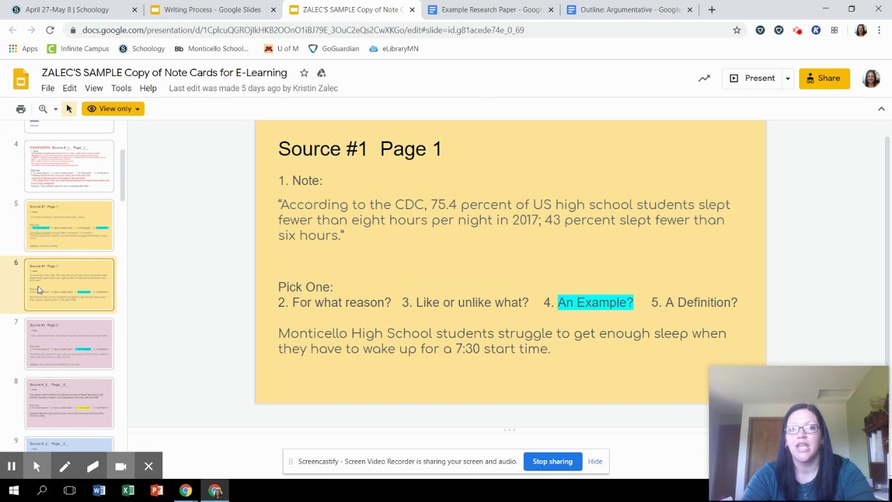 Typing Paper (Using Outline & Note Cards) - YouTube