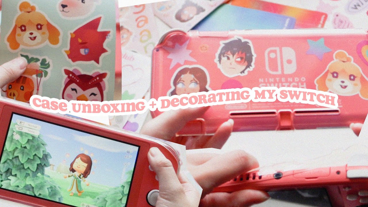 decorating my nintendo switch lite + unboxing the case *:･ﾟ - YouTube