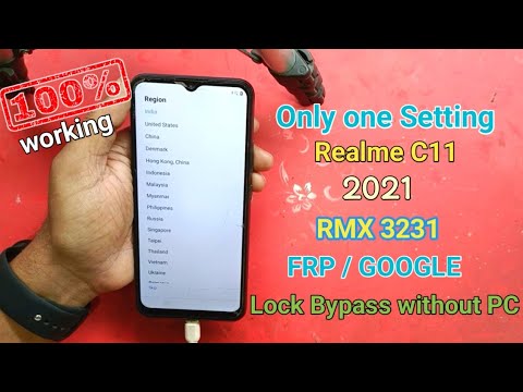Realme C11 2021 RMX3231 FRP !! Google Lock Bypass Without PC !! RMX3231 ...