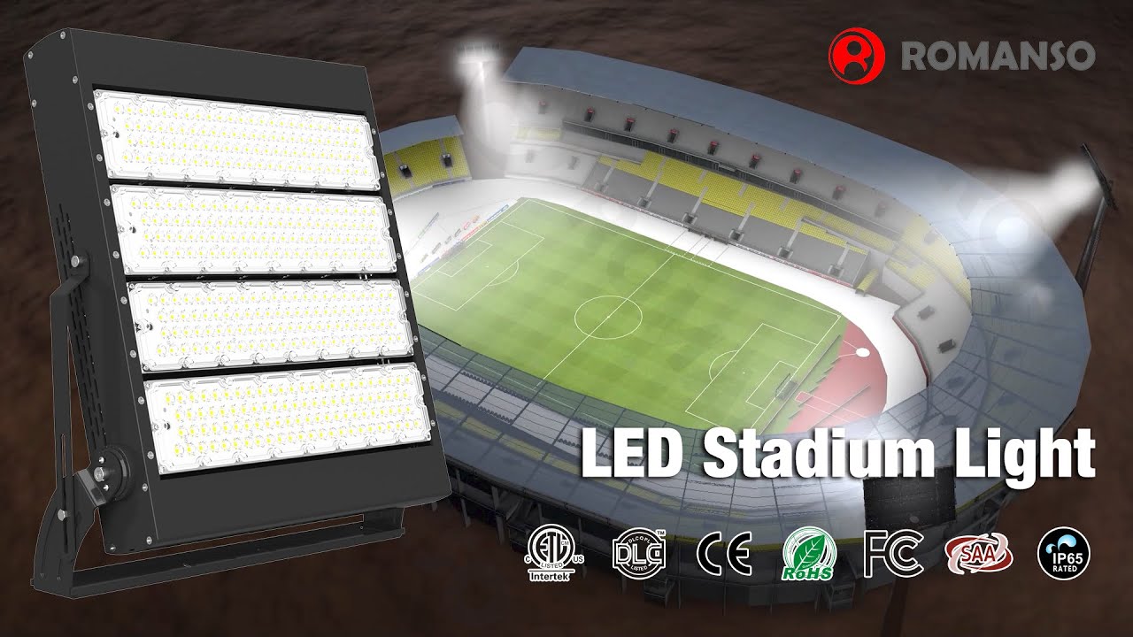 1200W 150lm/w Low Glare High Uniformity LED Stadium Sports Light Used ...