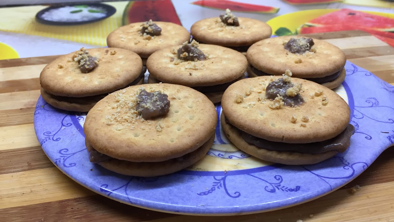 Chocolate biscuit recipe | how to make chocolate cream biscuits ...