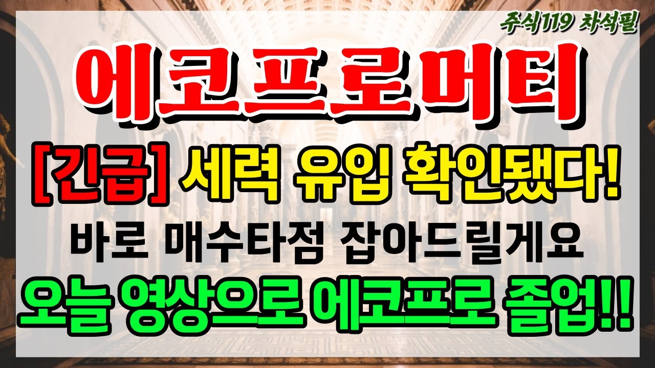 에코프로머티 이제는 실전이다 세력 흔적 포착 매수 타점 정확하게 잡아드리겠습니다 에코프로머티 에코프로머티리얼즈 에코프로머티리얼즈대응전략 에코프로머