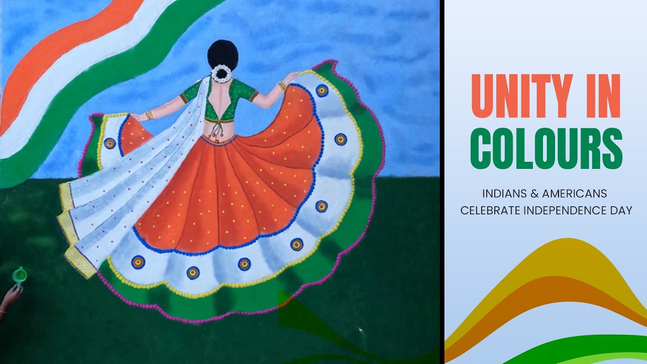 Americans and Indians celebrate Indian Independence Day with a Rangoli ...