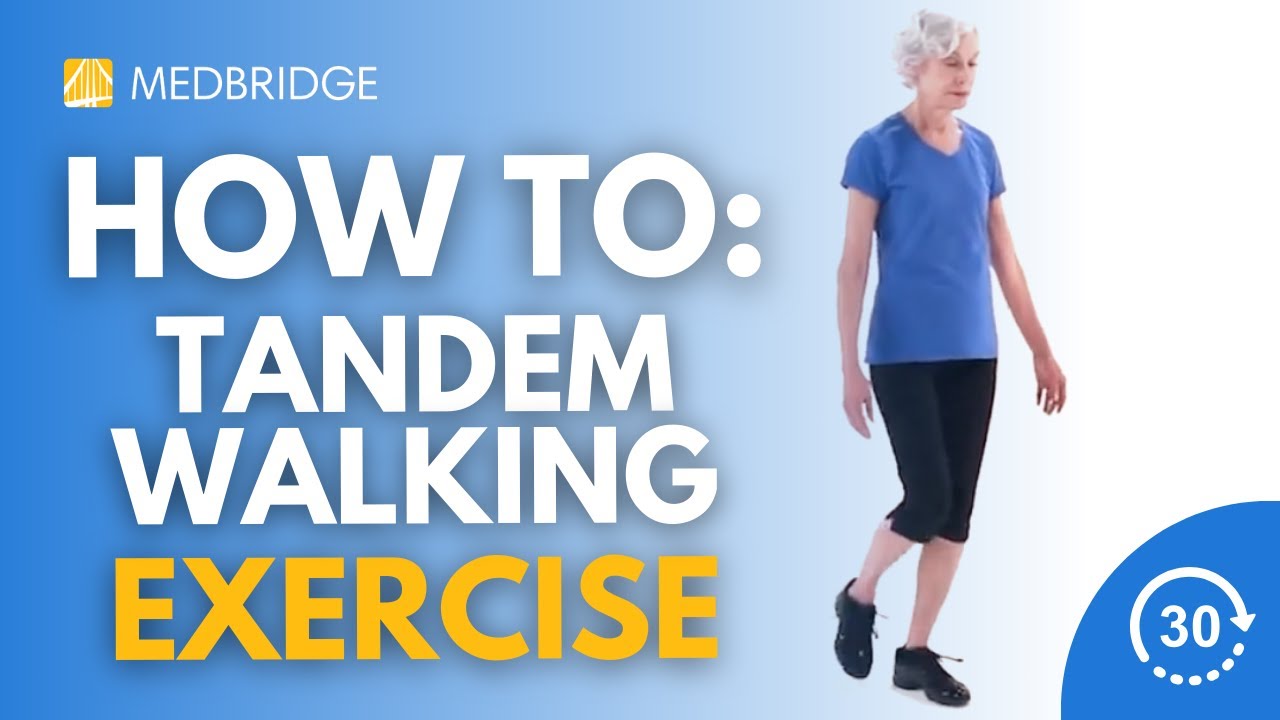 How to Do a Tandem Walking Exercise | 30 Seconds | Physical Therapy ...