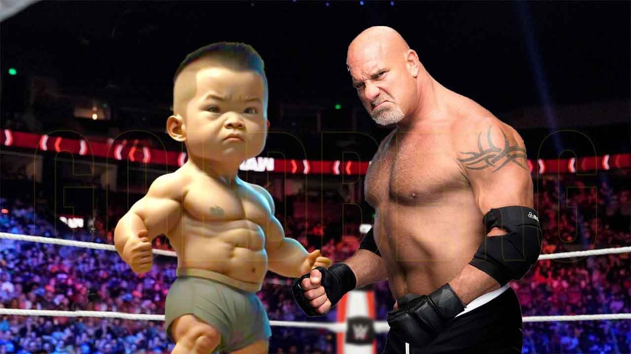 Goldberg vs Muscle Baby Match - YouTube