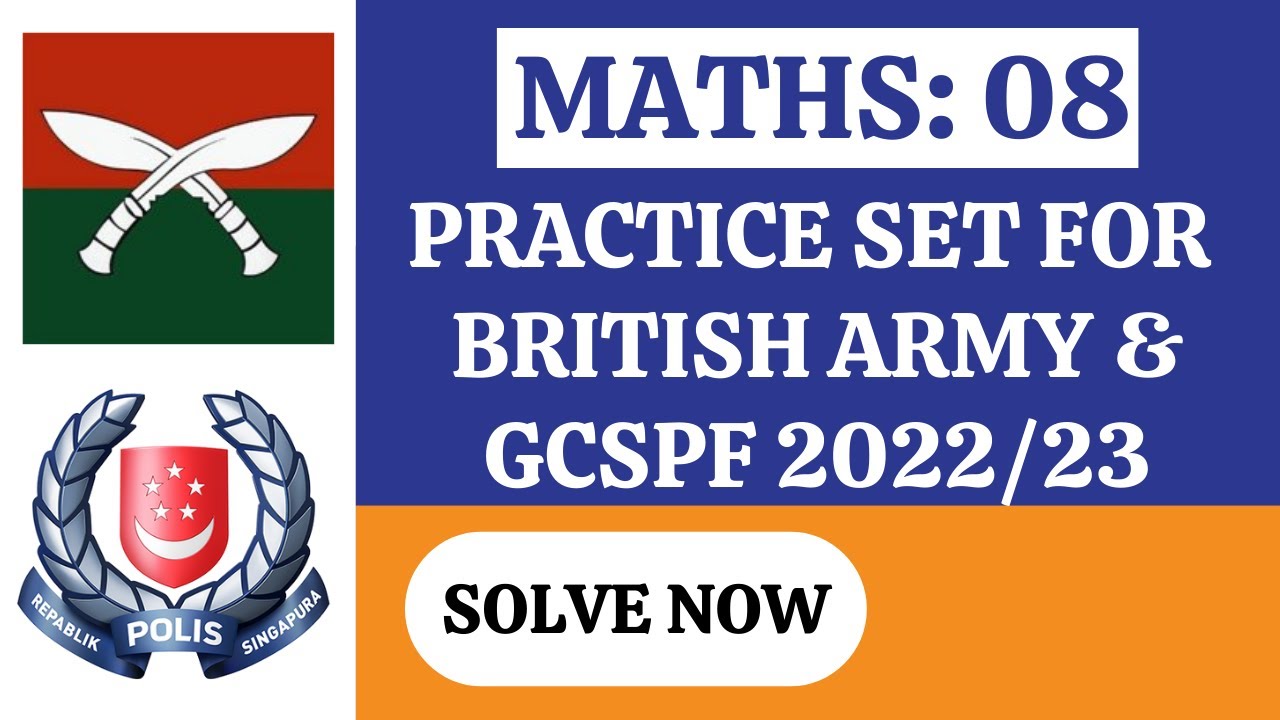 British Army Math Questions || Model Paper || Singapore Police ...