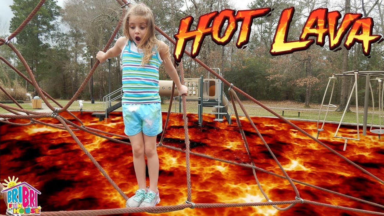 The Floor is Hot Lava 🌋 Challenge at the Park! - YouTube