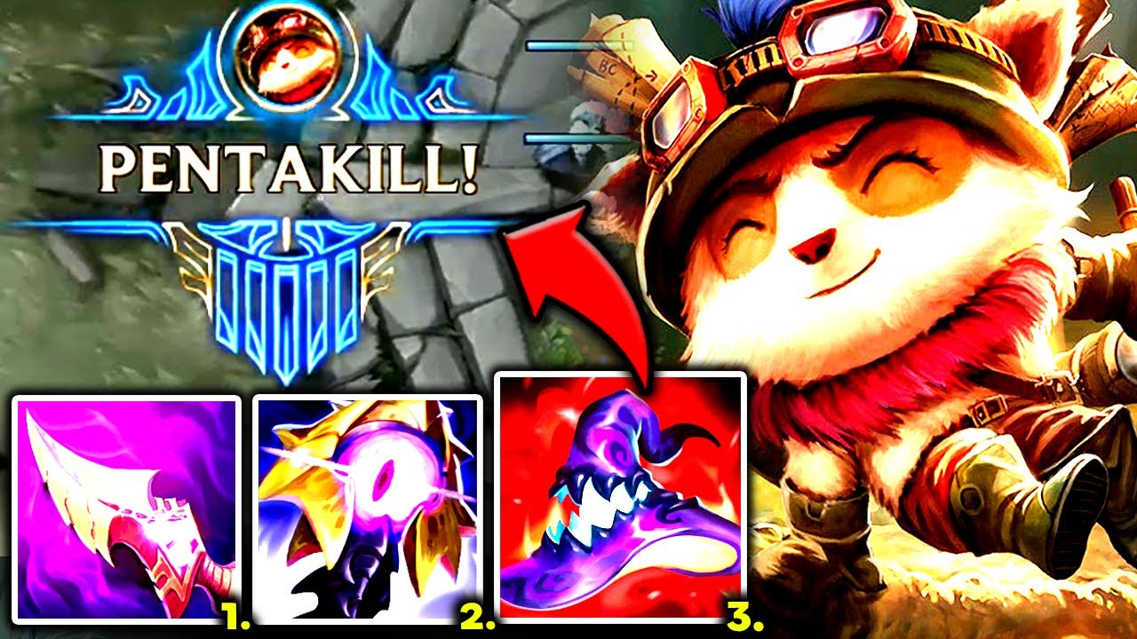 TEEMO TOP CAN LITERALLY 1V5 THE FULL ENEMY TEAM (PENTA KILL) - S13 ...