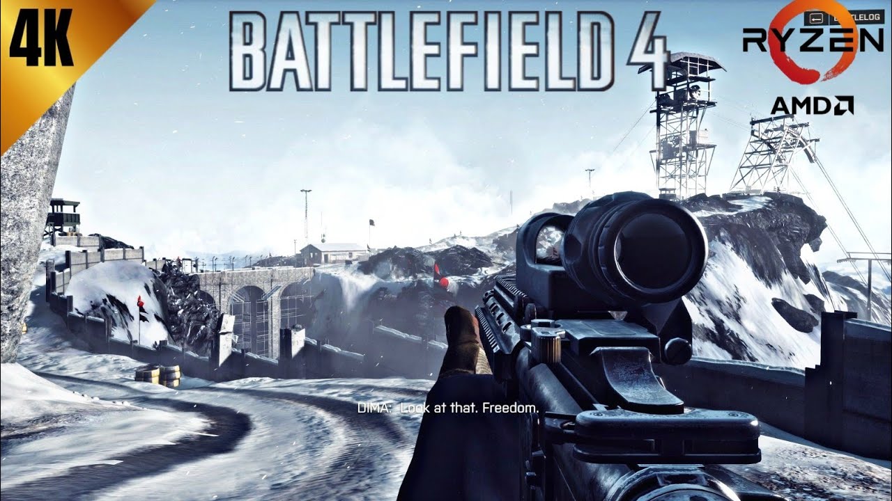 BATTLEFIELD 4 : SNOW Mountain Mission Part 1st .(fight in the snow to ...