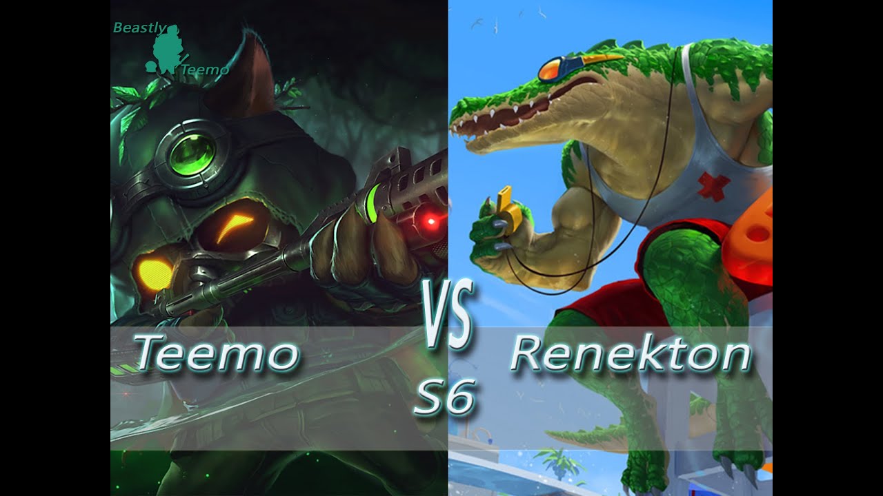 League Of Legends Omega Teemo Vs Renekton Top S6 Ranked Gameplay