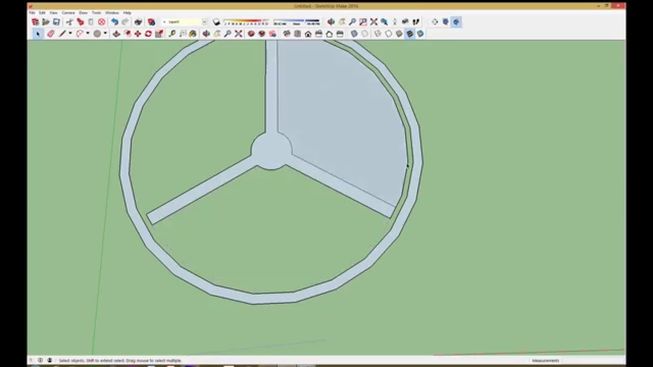 SKETCHUP 2016 TUTORIAL - REVOLVING DOOR - YouTube