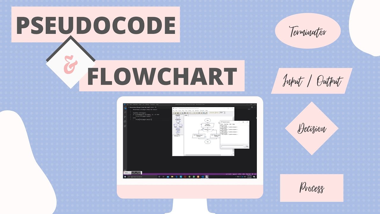Algoritma Pemrograman Cara Membuat Pseudocode Dan Flowchart Youtube 2179