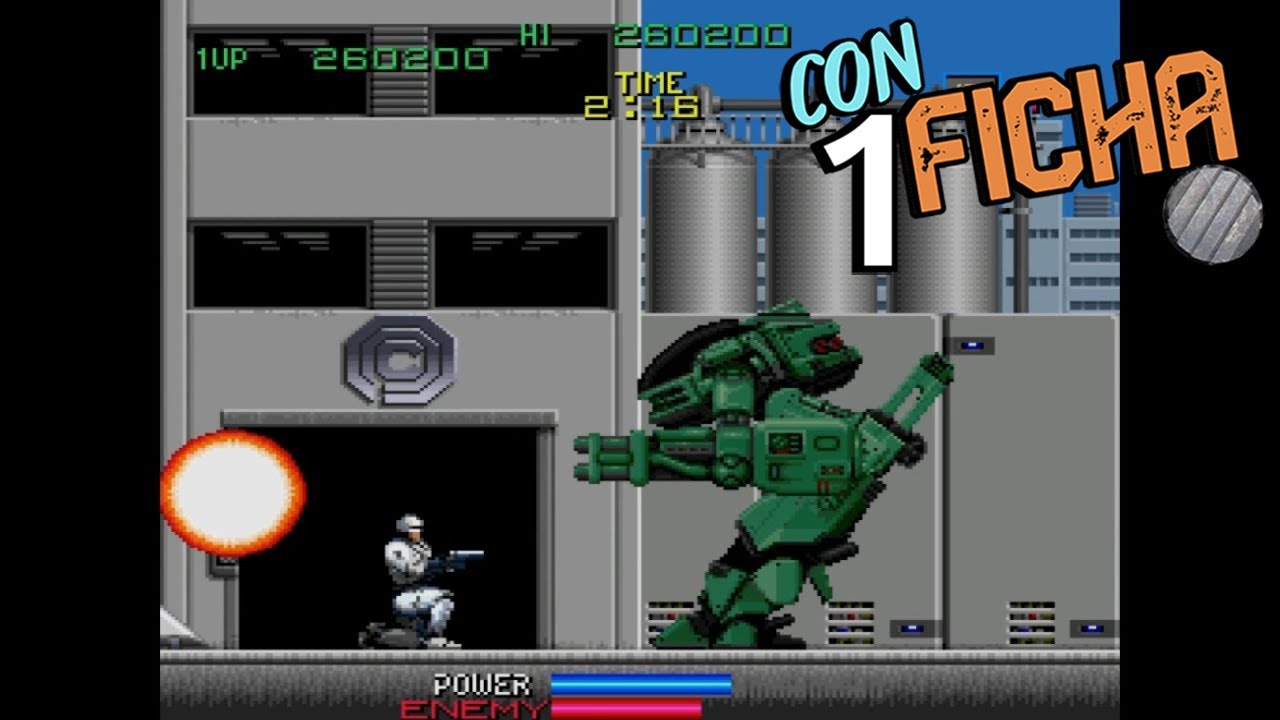 RoboCop (1988 video game) Arcade - "CON 1 FICHA" (1cc) - YouTube