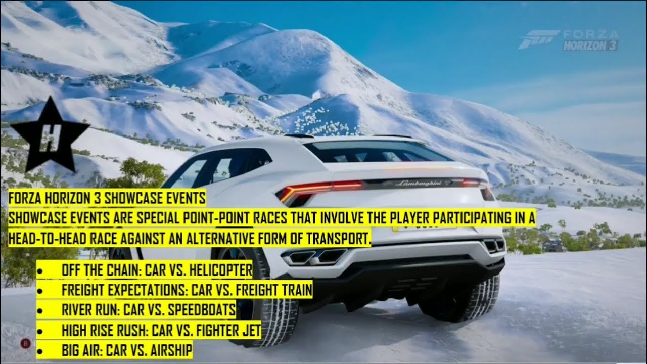 FORZA HORIZON 3 - ALL SHOWCASE EVENTS - YouTube
