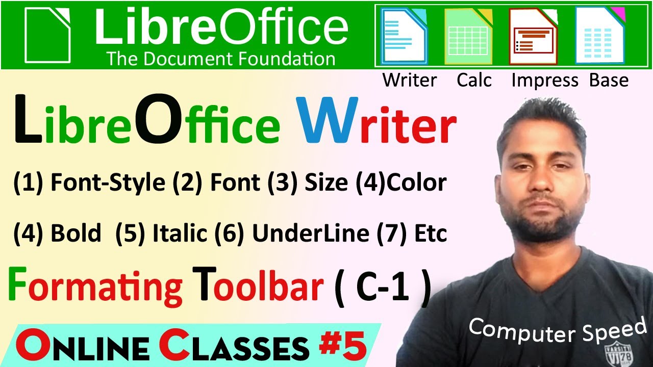 libreoffice writer | formatting tool bar of writer |libreoffice kya hai ...