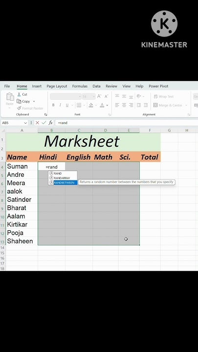 🔥Trick for generate random number #excelformula #viralformulas #newtrick #excel #shortfeed # ...