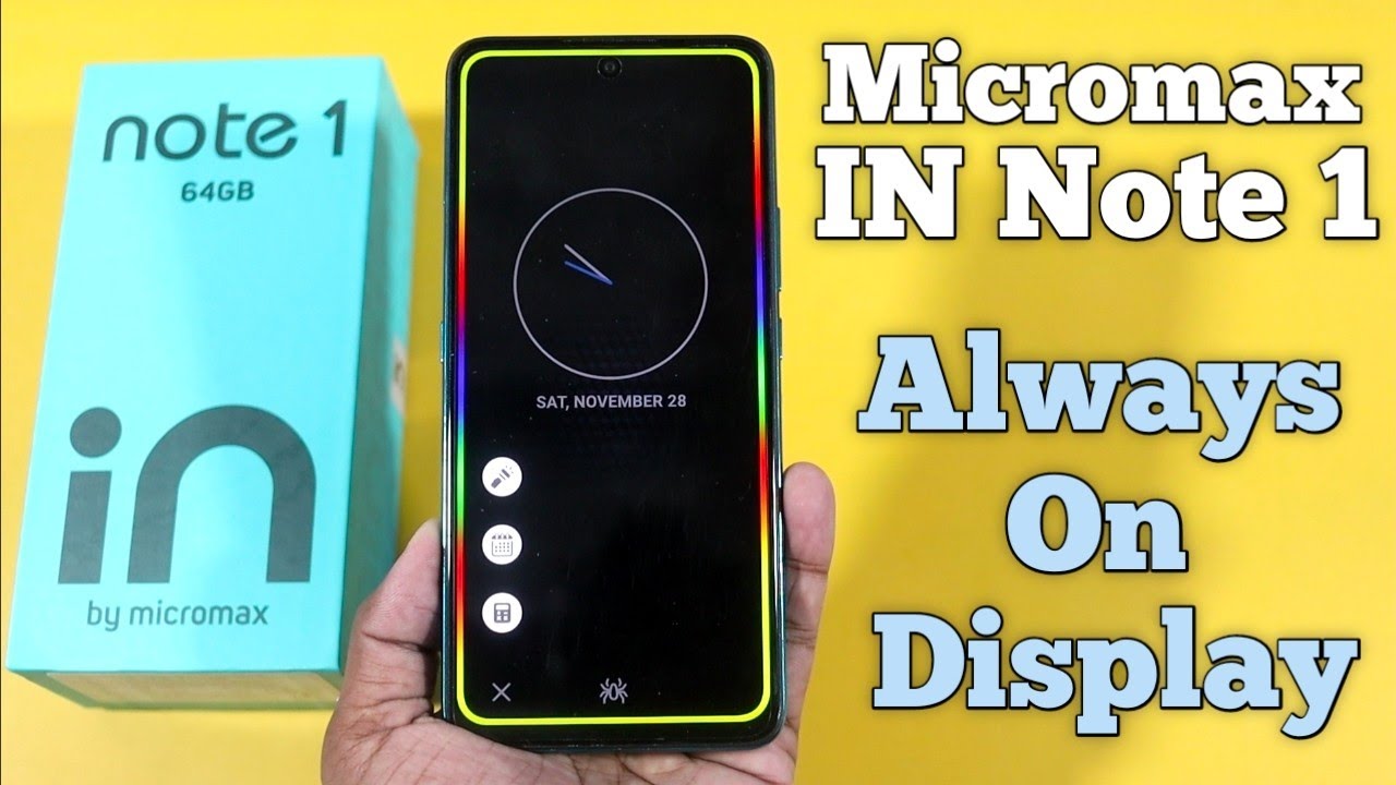 Micromax IN Note 1 में Always On Display || How to Enable Always On ...