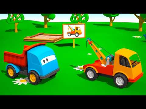 Küçük Kamyon Leo! Çekici, Vinç, Traktör!  Bebekler İçin Eğitici Çizgi Film!