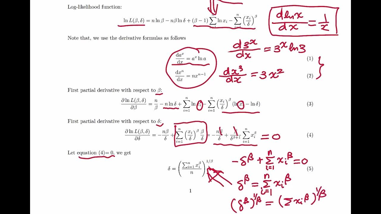 MLE for Weibull Distribution - YouTube